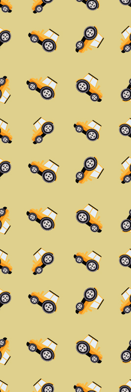 Cute construction trucks wallpaper childrens room
