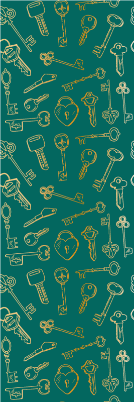 Vintage Key Patterns ornamental wallpaper