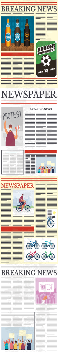 Tapet litere colaj de ziare