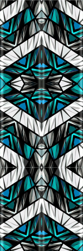 papel parede artistíco Grafite preto, azul e branco legal - TenStickers