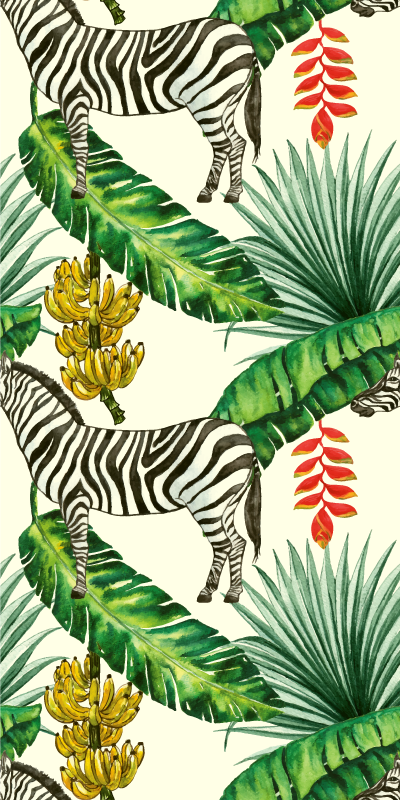 Tropical Zebra Print animal wallpaper