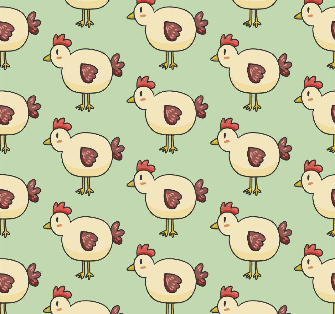 Chicken Pattern cute animal wallpaper