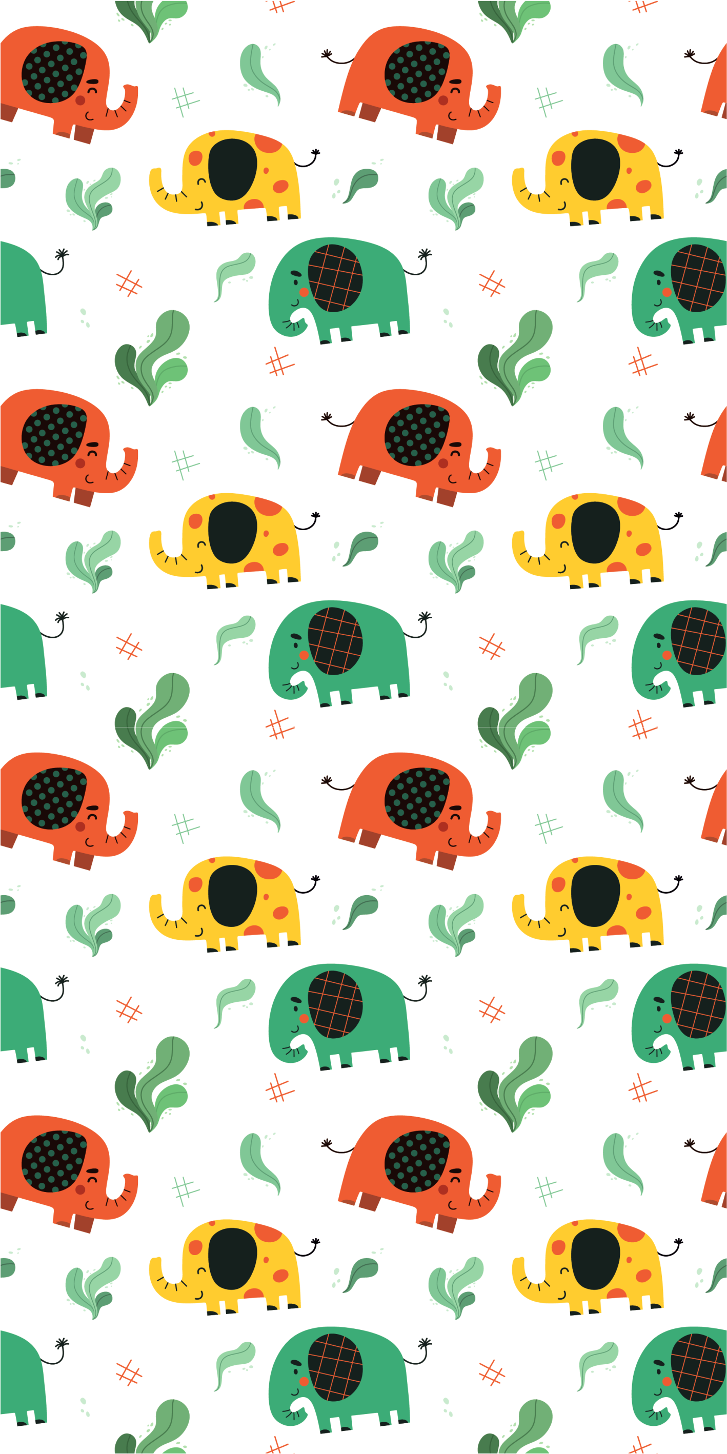 Playful Elephant Pattern elephants wallpaper