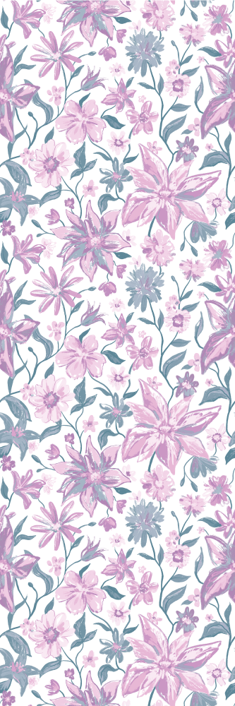 Papel tapiz flores ambiente floral en el dormitorio