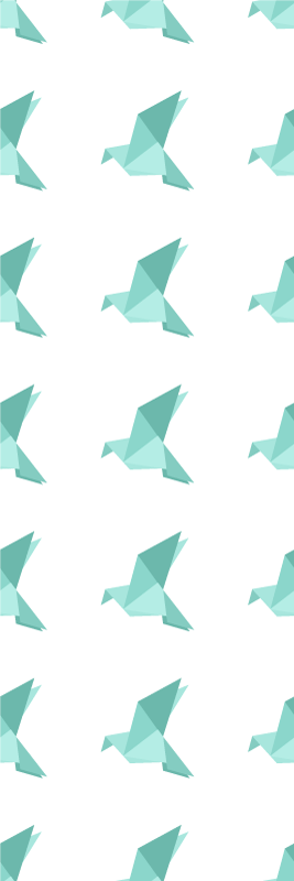 Pappersfåglar coola djur tapeter - Tenstickers