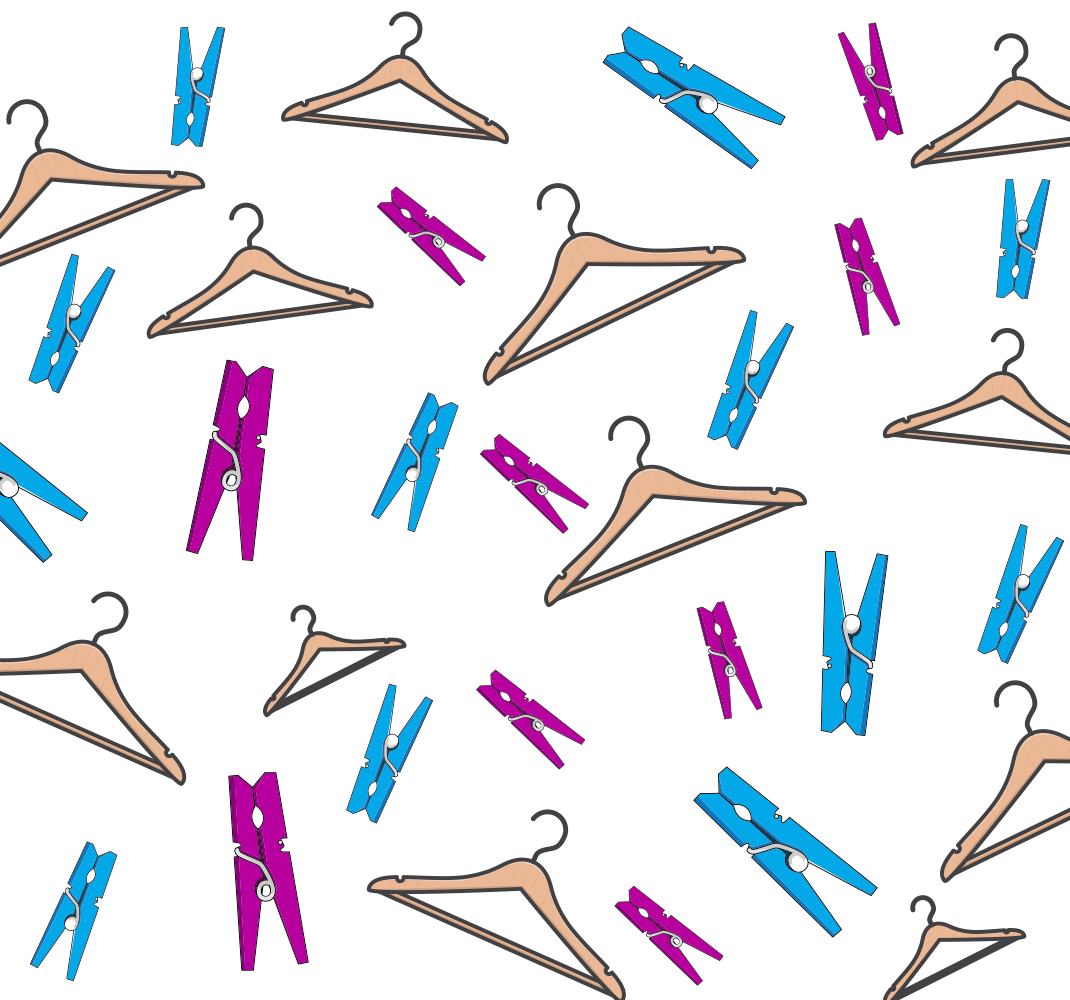 Clothes And Hangers personalized wallpaper