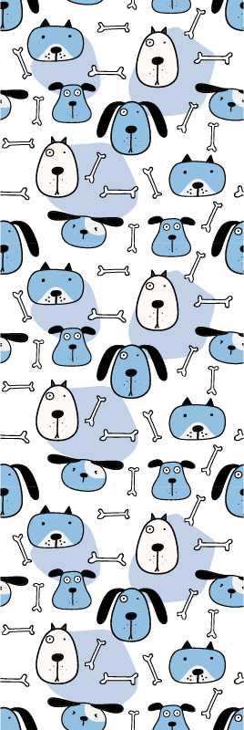 Playful Canine Pattern dogs wallpaper