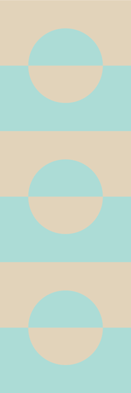 Light blue and beige circles Circle Wallpaper - TenStickers