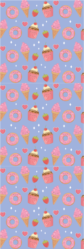 Sweet Dessert Pattern wallpaper for the nursery