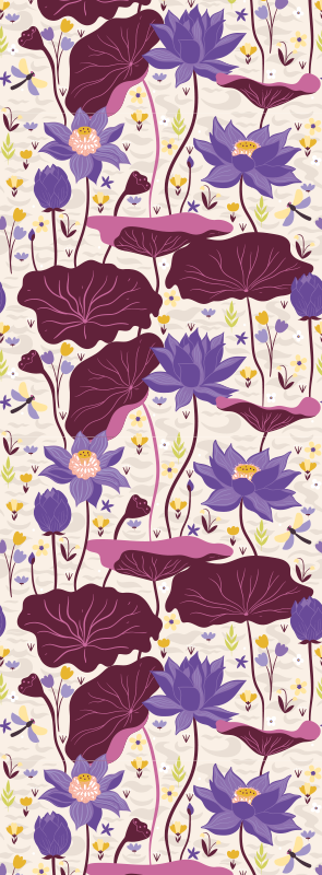 Lotus Floral Pattern flowers wallpaper