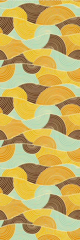 Psykedeliske hippy former retro tapet - TenStickers