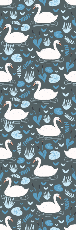 Swan Lake Motif birds wallpaper