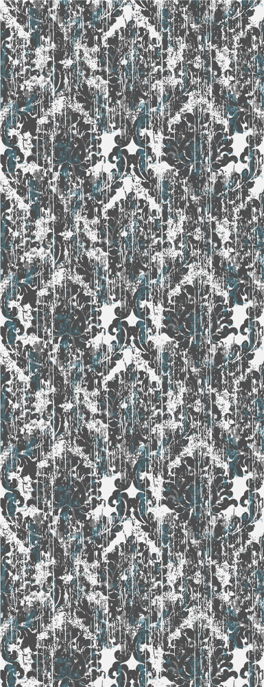 Distressed Damask tiles wallpaper