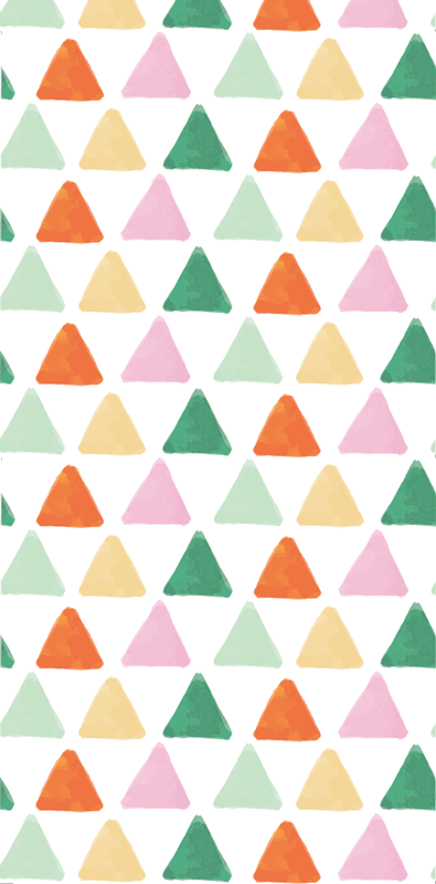Pastel renk üçgenler desen salon duvar kağıdı - TenStickers