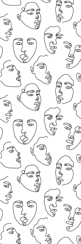 Line Art Faces art wallpaper