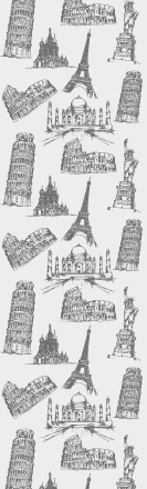 Most famous monuments pattern City Wallpaper