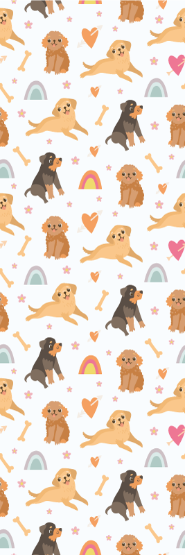 Cheerful Canine Motif dogs wallpaper