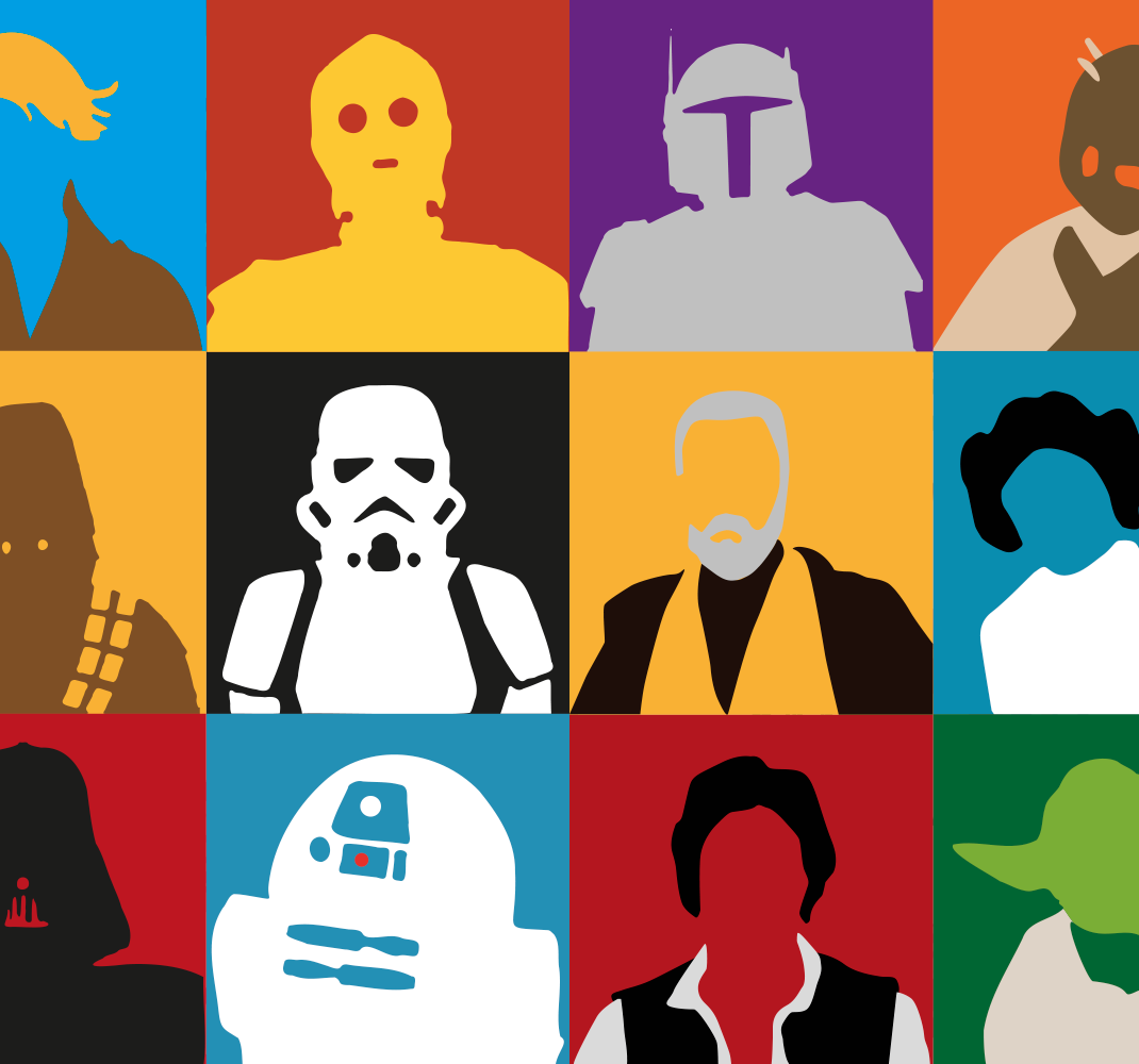 Iconic Silhouettes art wallpaper