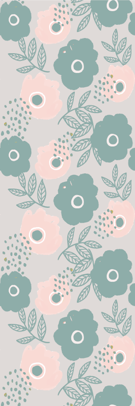Soft patterns ornamental flower wallpaper