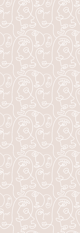 Abstract Face Patterns art wallpaper