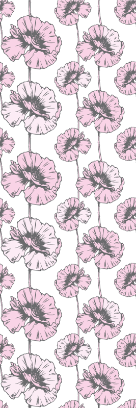 Pink simple pattern flowers wallpaper