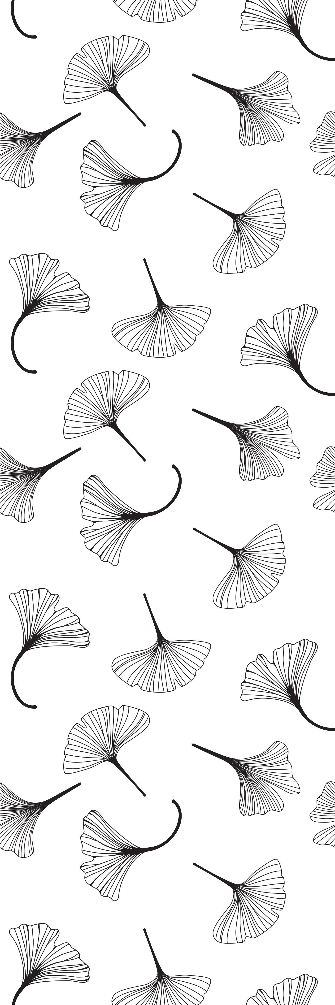 Ginkgo Leaf Motif wallpaper flowery