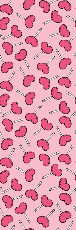 Heart Lollipop Pattern wallpaper dots