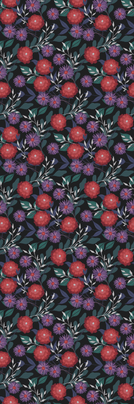 Floral Berry Burst ornamental flower wallpaper