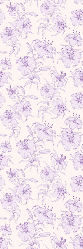 Elegant lilla motiv blomster tapet