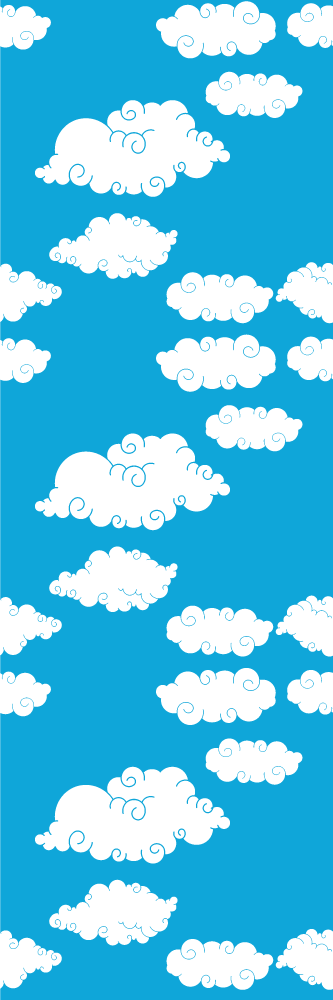 Playful Cloud Pattern modern wallpaper
