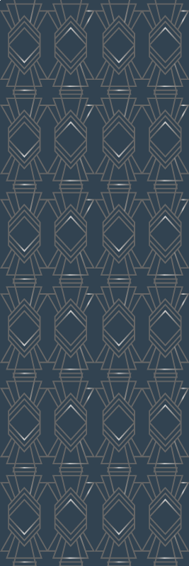 Blue geometric contemporary style Square Pattern Wallpaper - TenStickers