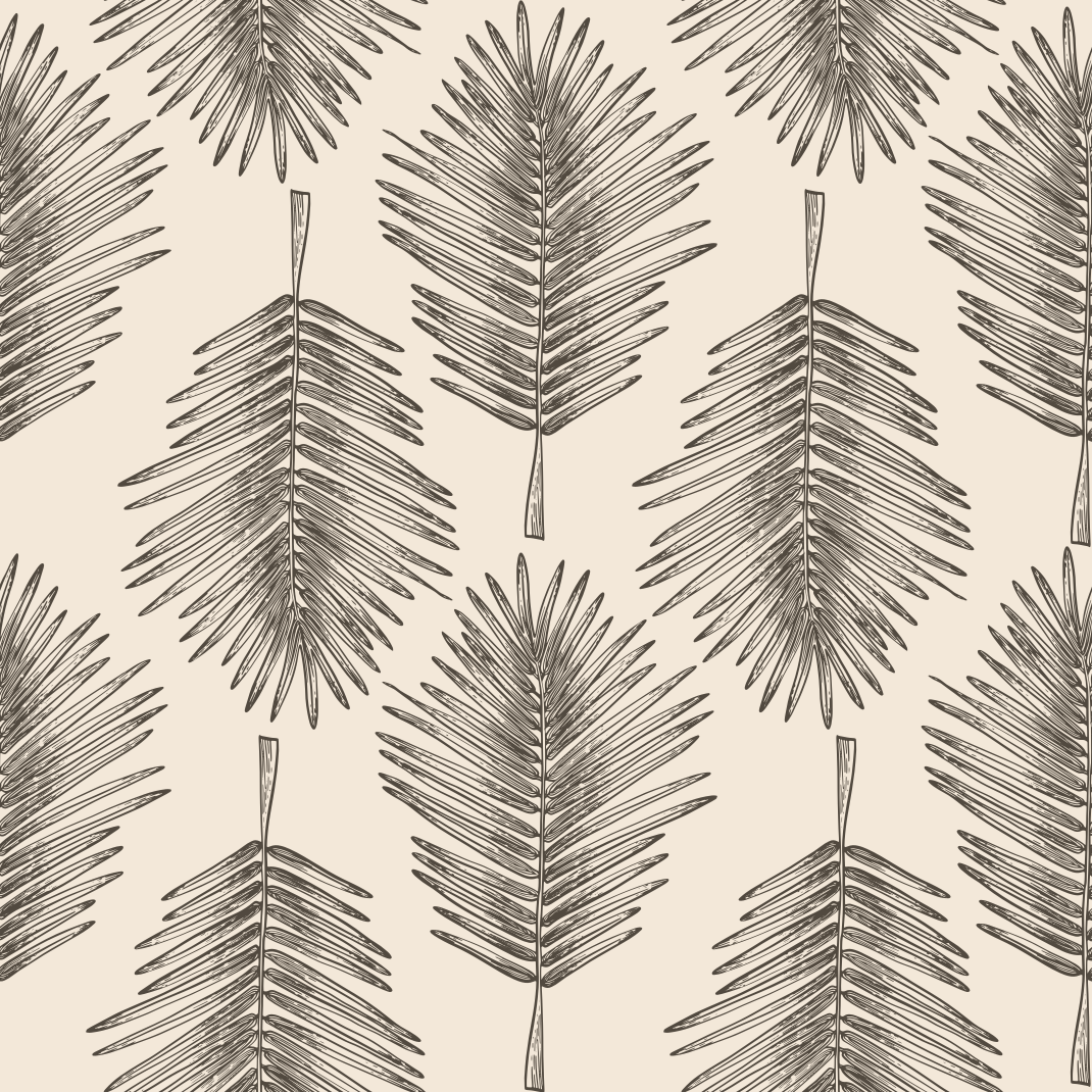 Leaves design living room wallpaper - TenStickers