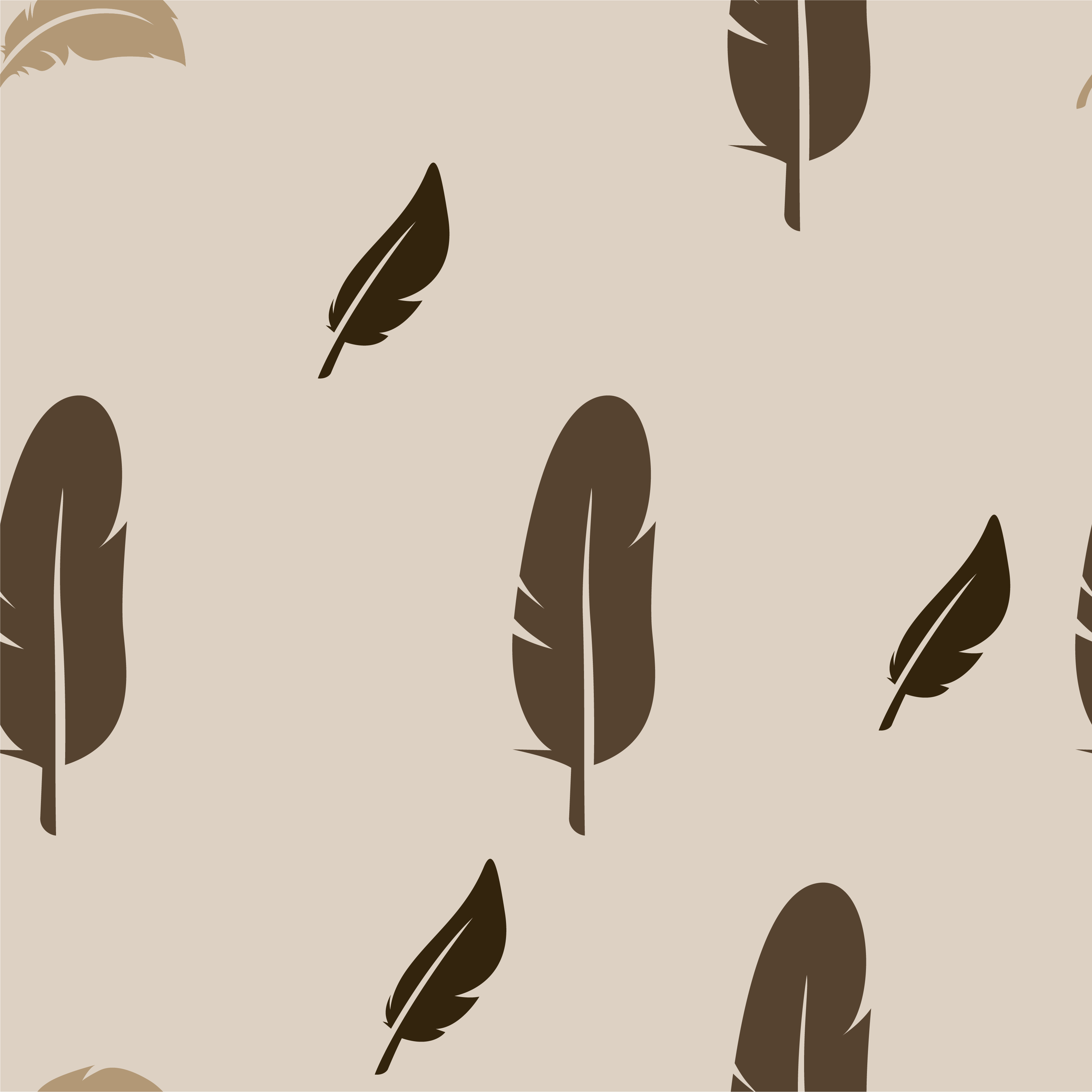 Simple Feathers Design Wallpaper - TenStickers