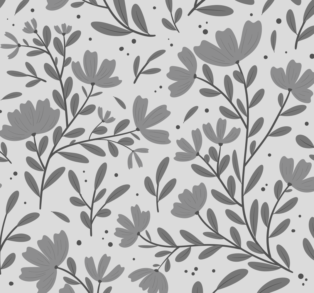 gray flowers pattern headboard wallpaper