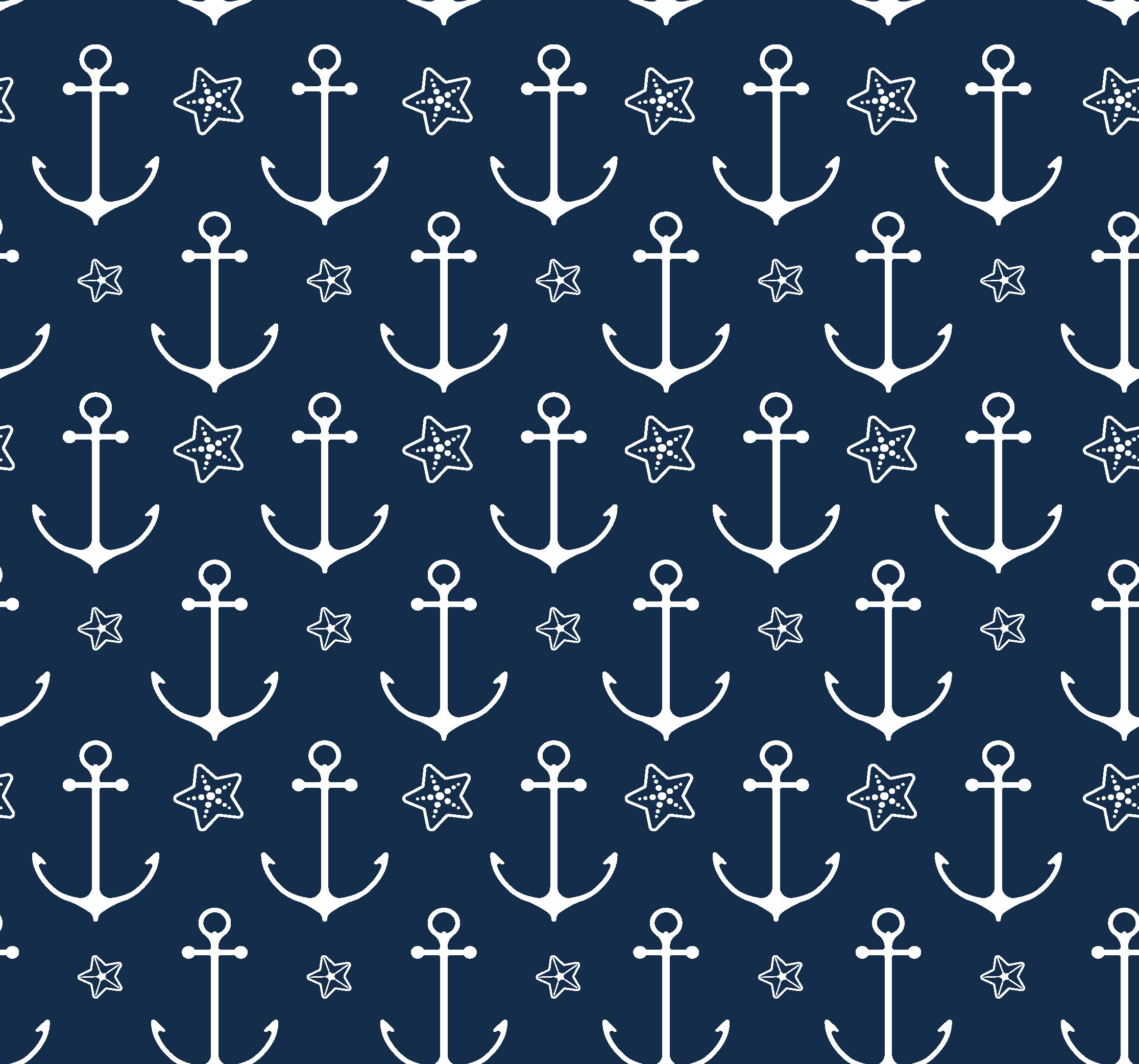 Anchor pattern Navy wallpaper