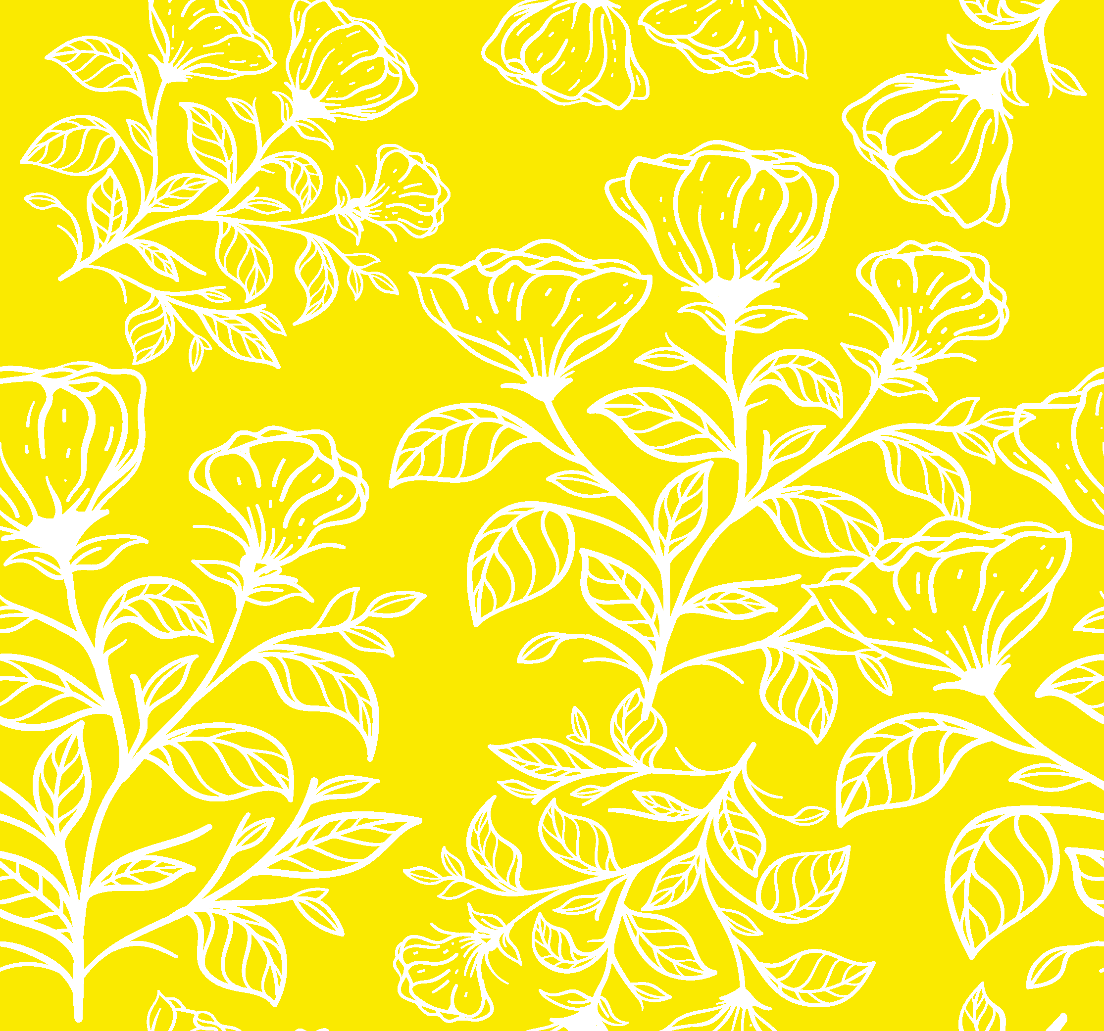 flowers design pattern Yellow wallpaper