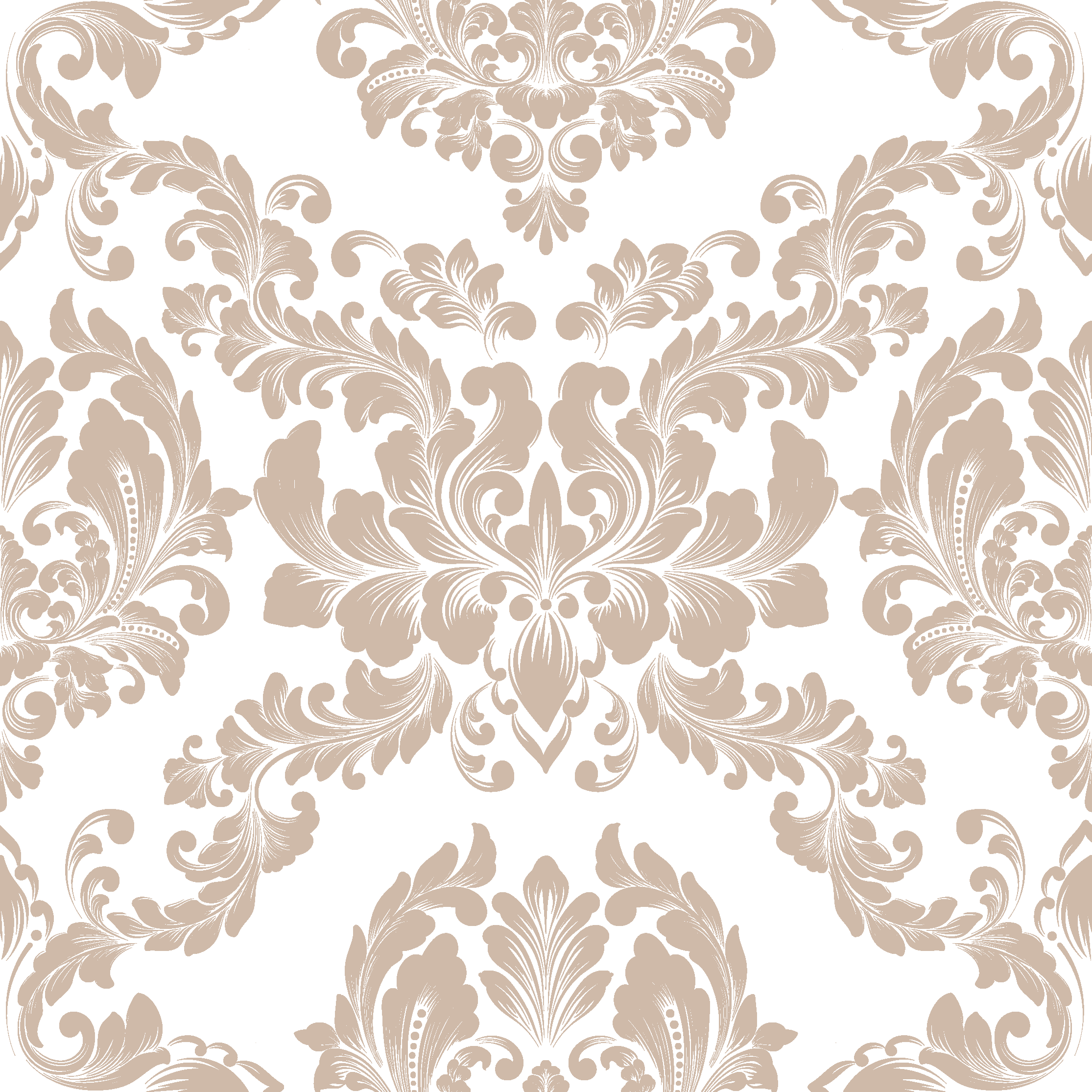 Damast patroon Barok behang