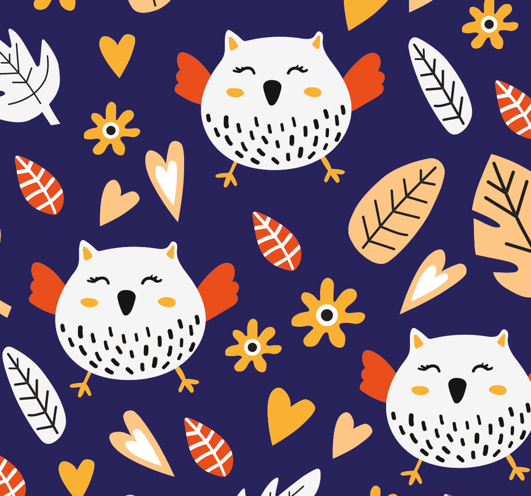 Owl Nature Pattern birds wallpaper