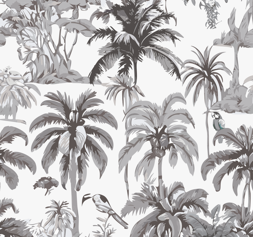 Palm trees grey wallpaper
