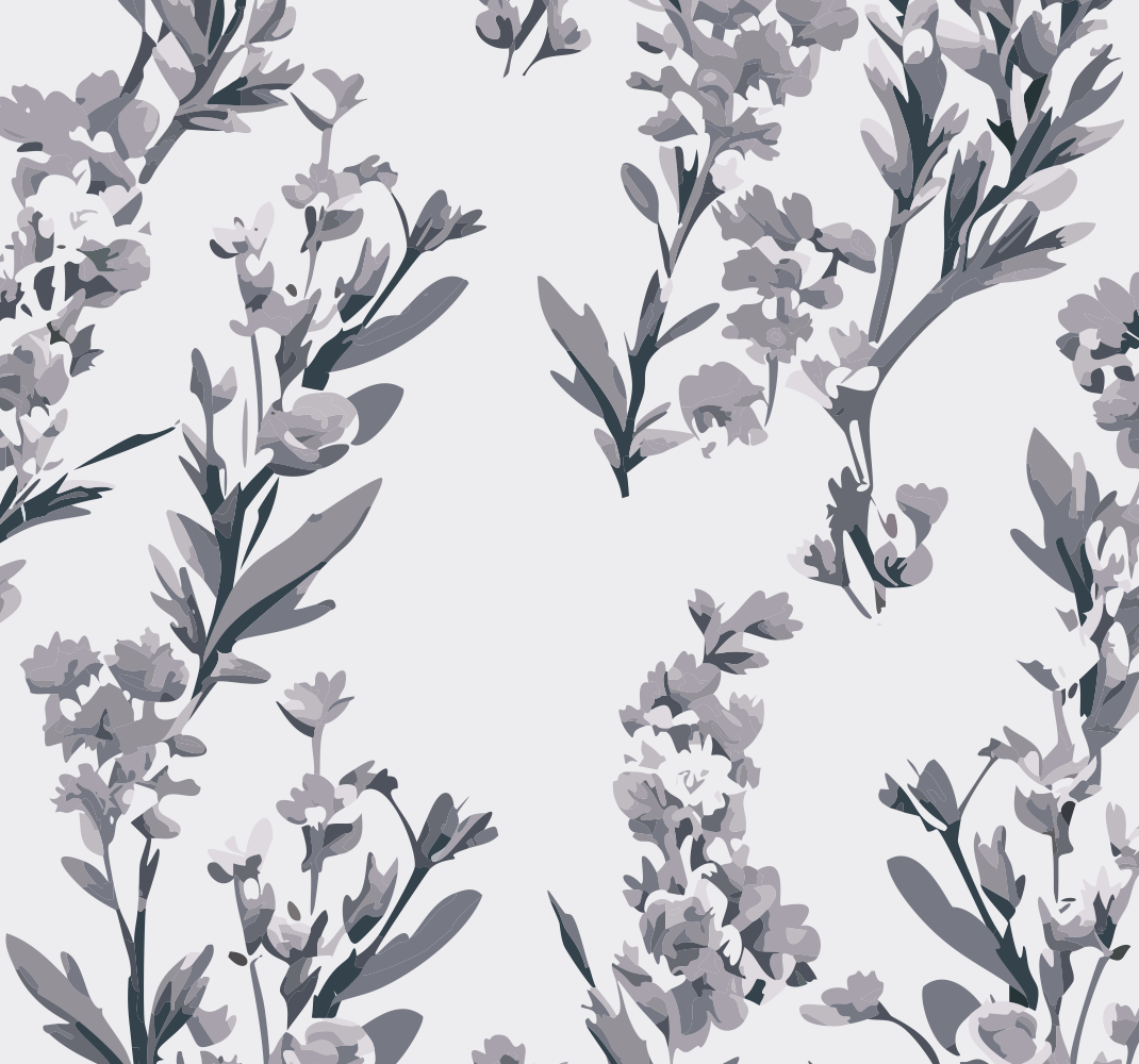Floral design grey wallpaper