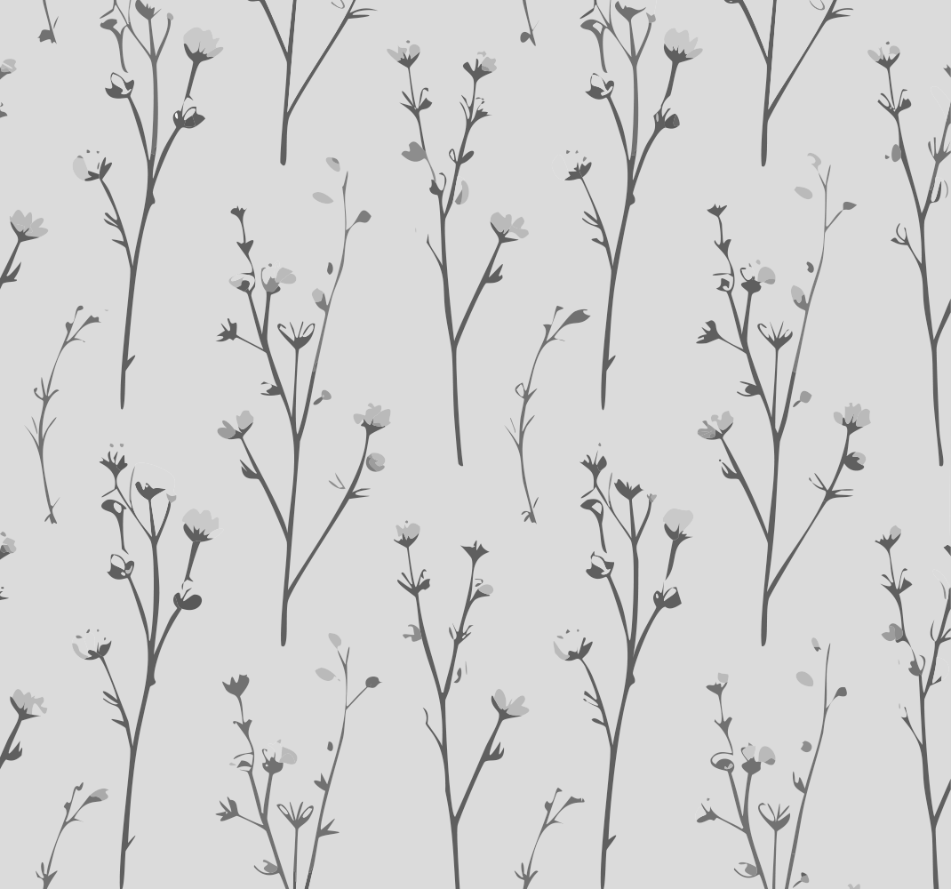 Cotton tree pattern grey wallpaper