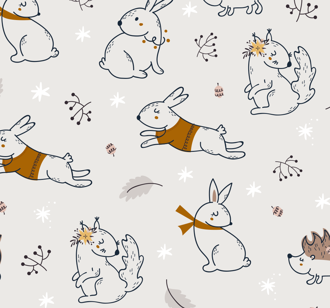 Playful Bunny Motif animal wallpaper