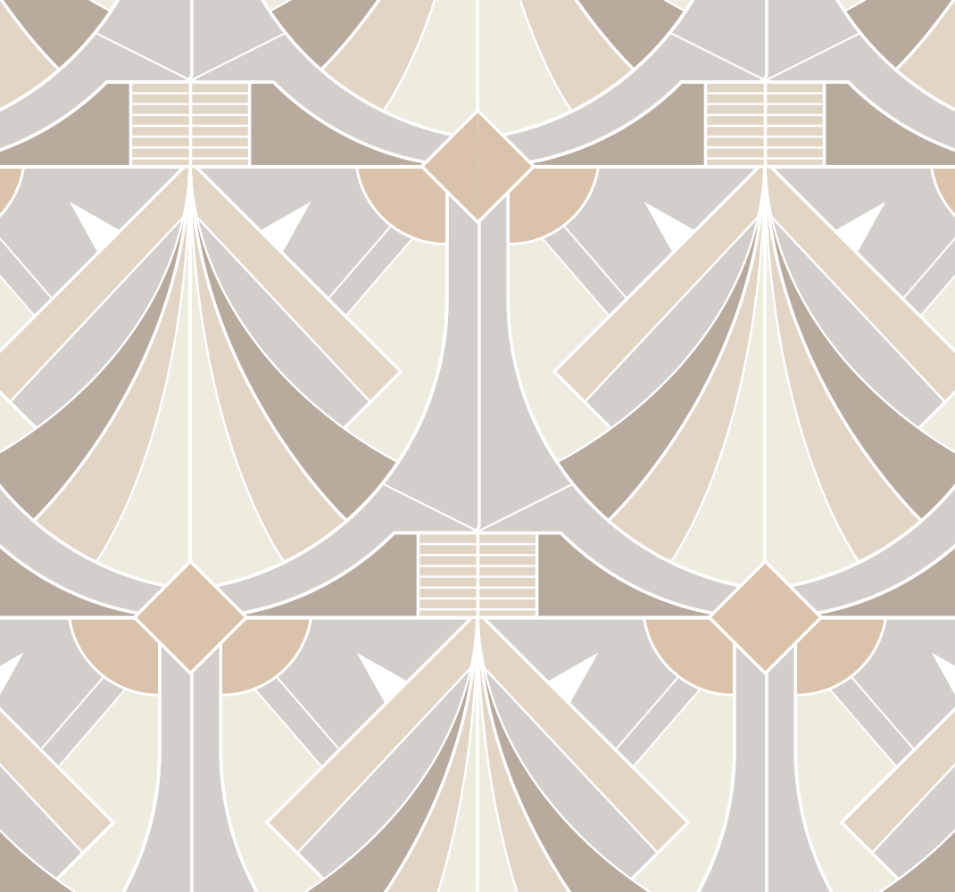 art deco geometric design entrance wallpaper