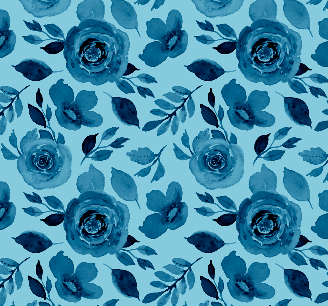 Blue Floral Array flower wallpaper