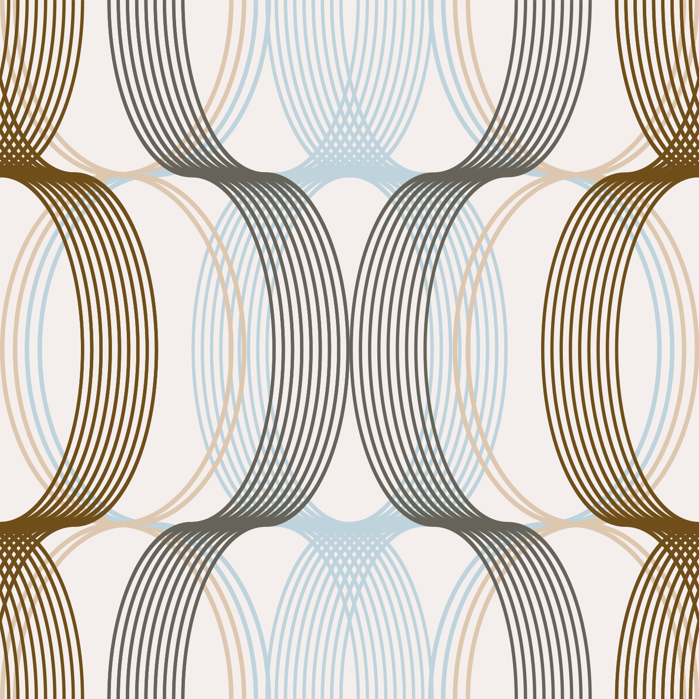 Oval lines modern wallpaper
