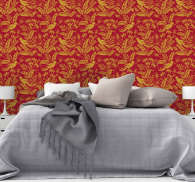 Røde fugle fugl tapet - TenStickers