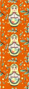 Matryoshka mønster har stue tapet - Tenstickers